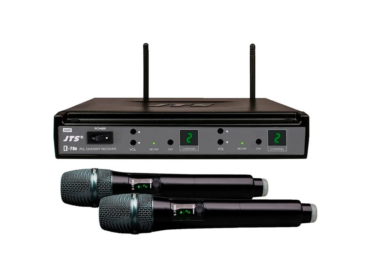 JTS - E7DUE7TH Sistema inalámbrico 2 micrófonos de mano - AUDIO SPACE